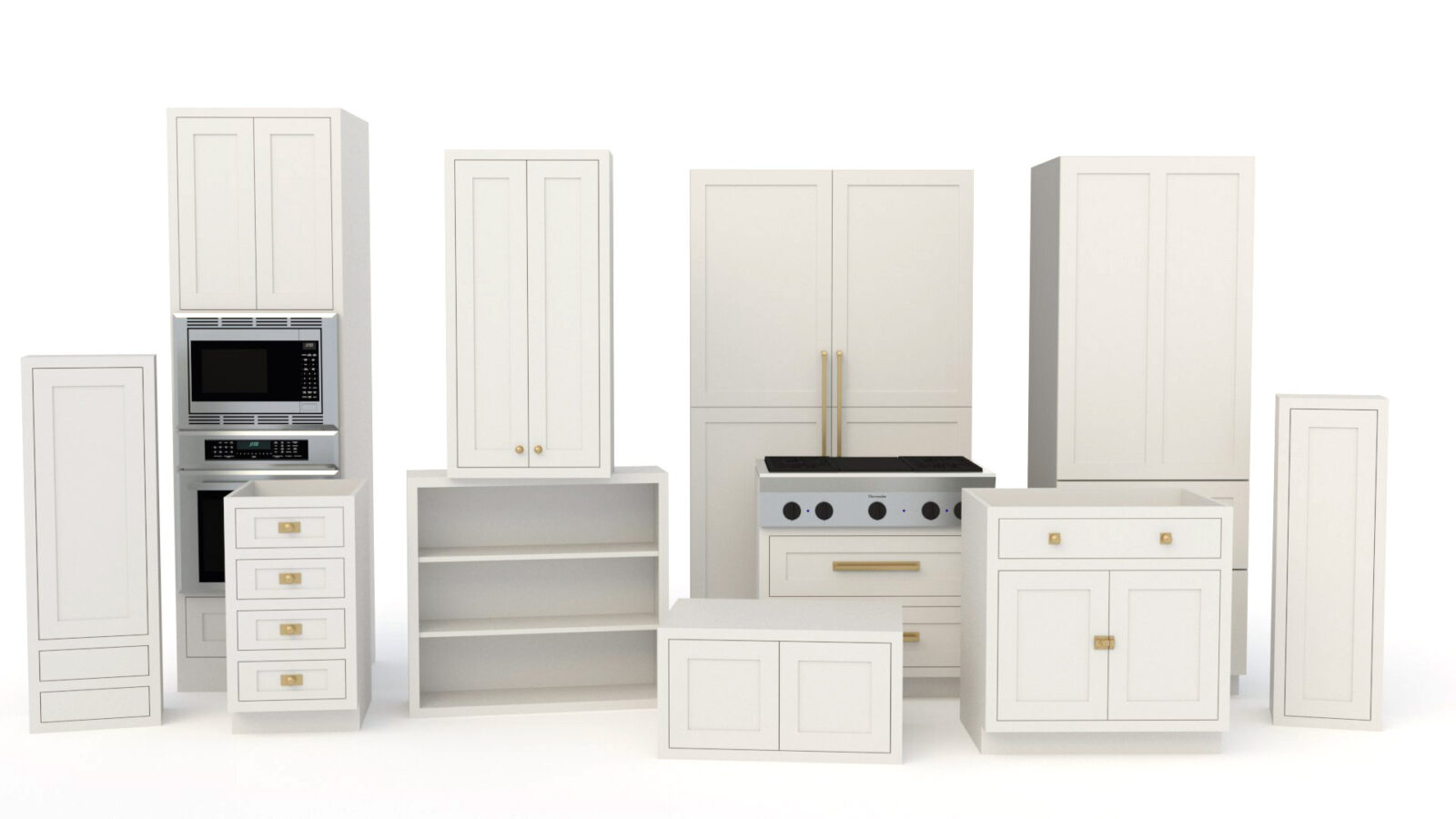 Inset Shaker Cabinet Pack - FOCUSED SketchUp Courses for Interior Designers