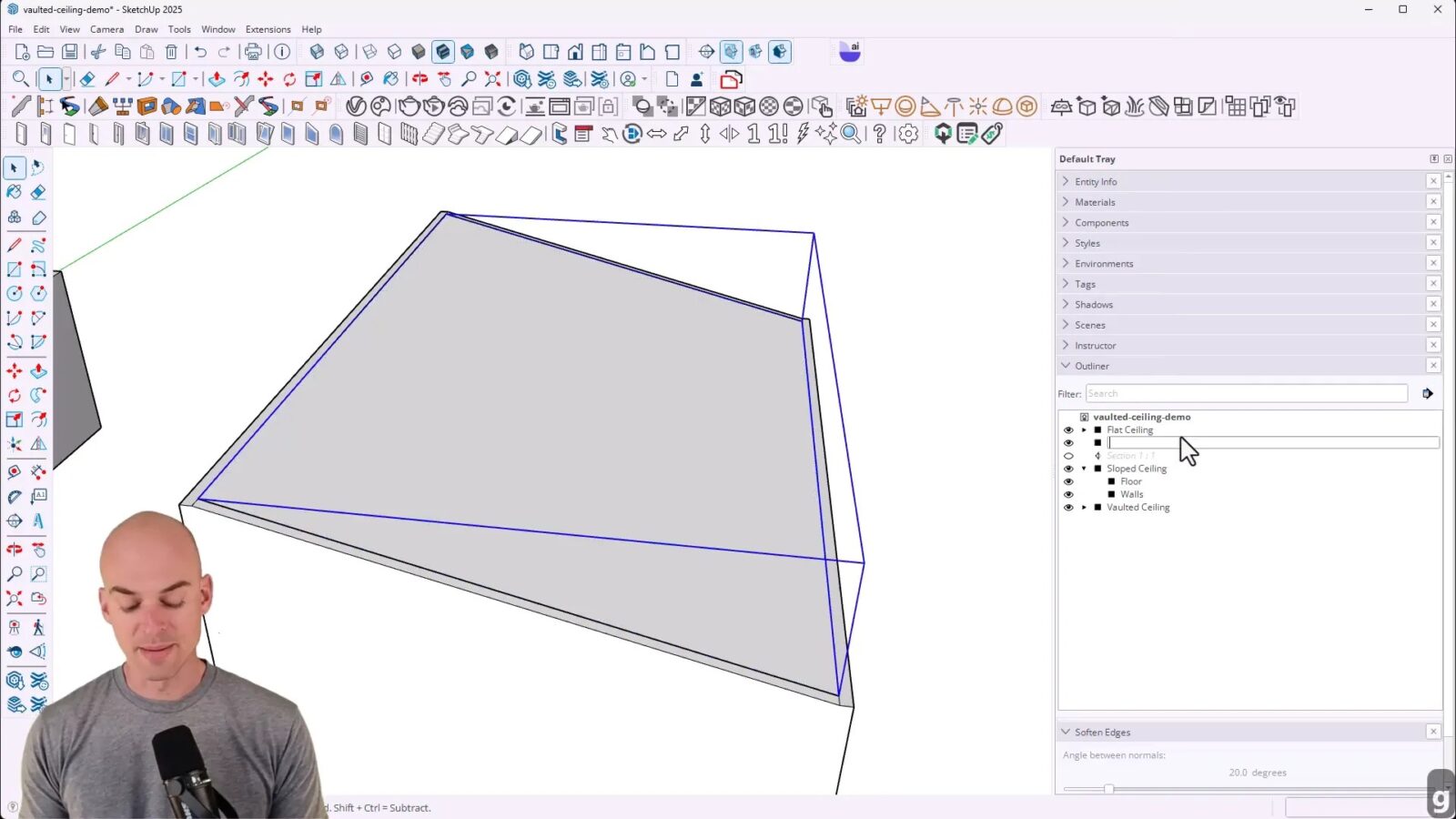 How to Create Sloped & Vaulted Ceilings in SketchUp - FOCUSED SketchUp ...
